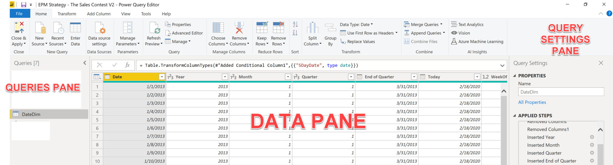 Power BI Report (Visuals) Versus Table Versus Query Versus Transform ...