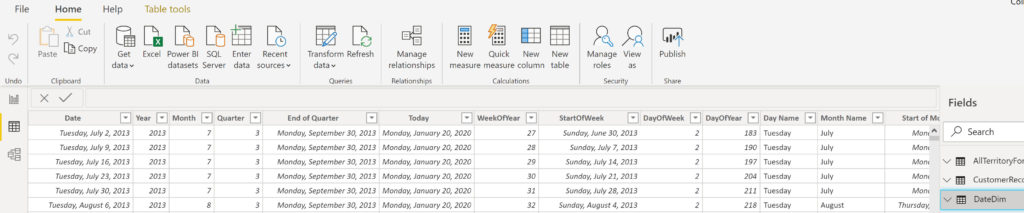 Power BI Report (Visuals) Versus Table Versus Query Versus Transform ...