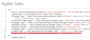 Power BI – Index Function in Power Query : :: Welcome To EPM Strategy