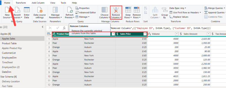 Power BI – Remove Columns and Remove Other Columns : :: Welcome To EPM ...